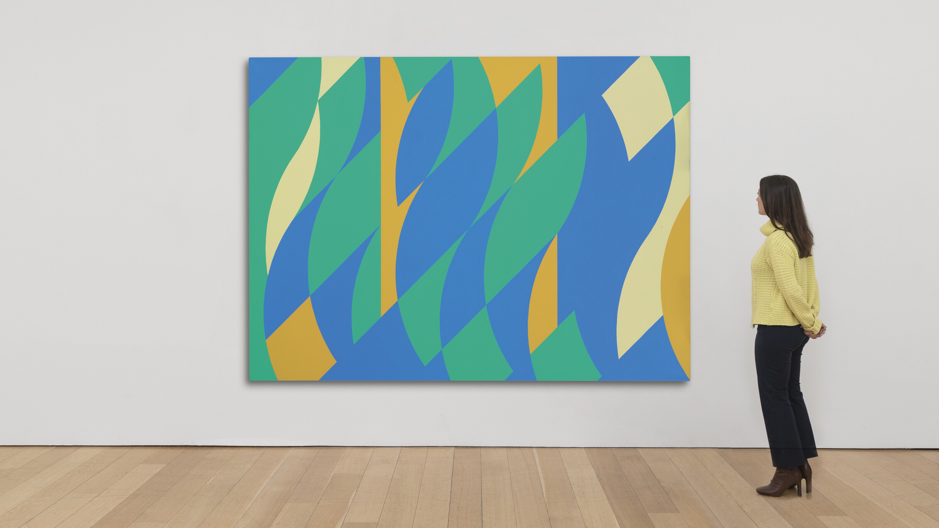 Bridget Riley | Painting with Two Verticals 3 (2005) | MutualArt