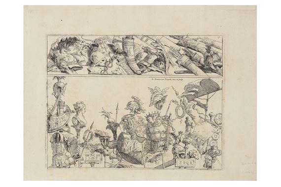 Giovanni Domenico Tiepolo | Arms and Roman insignia, (1774) | MutualArt