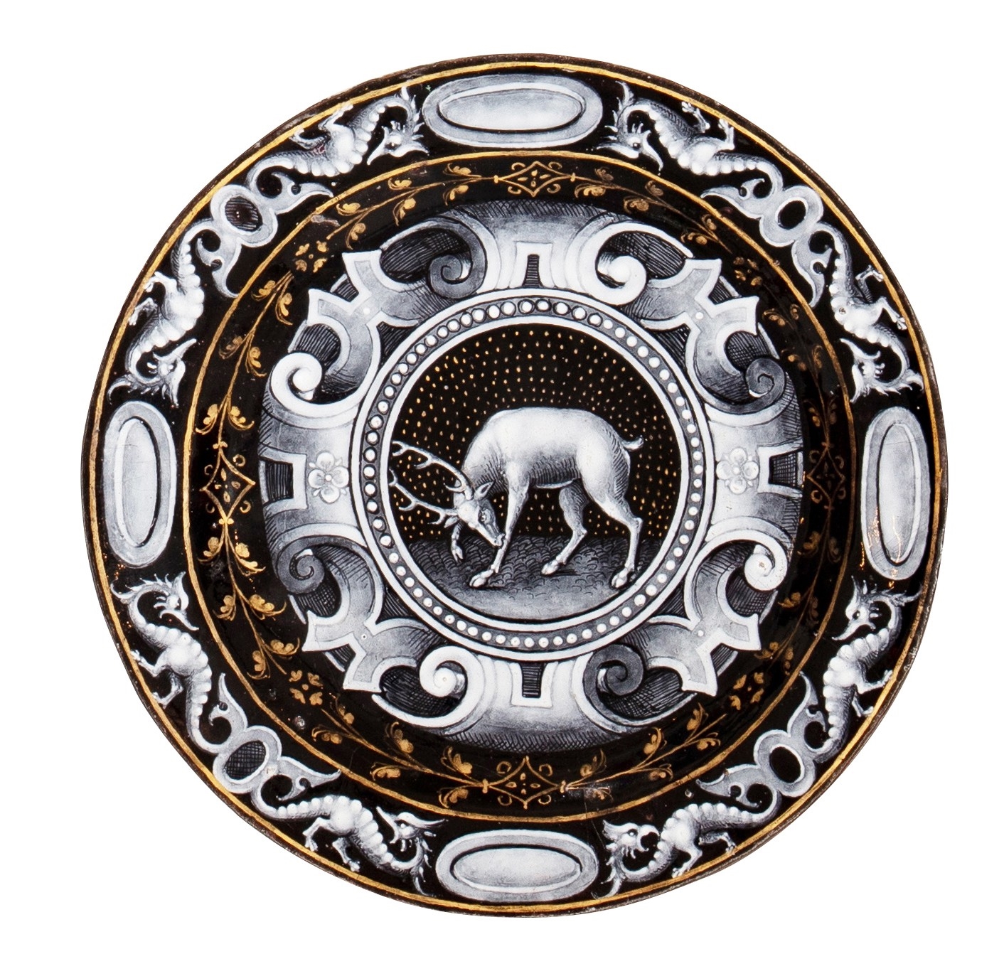 Pierre Reymond | A set of twelve Limoges grisaille painted enamel ...