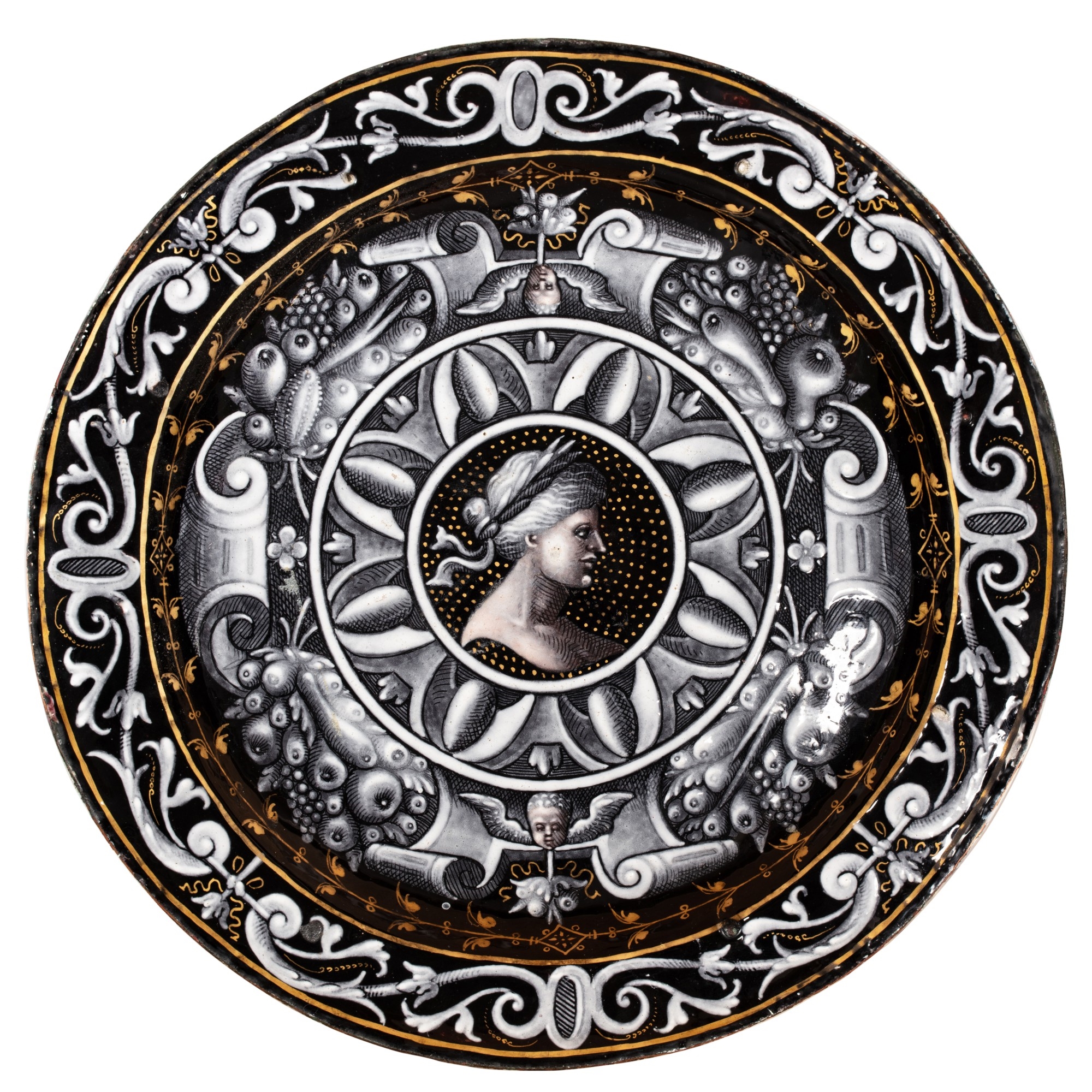 Pierre Reymond | A pair of Limoges grisaille painted enamel plates with ...