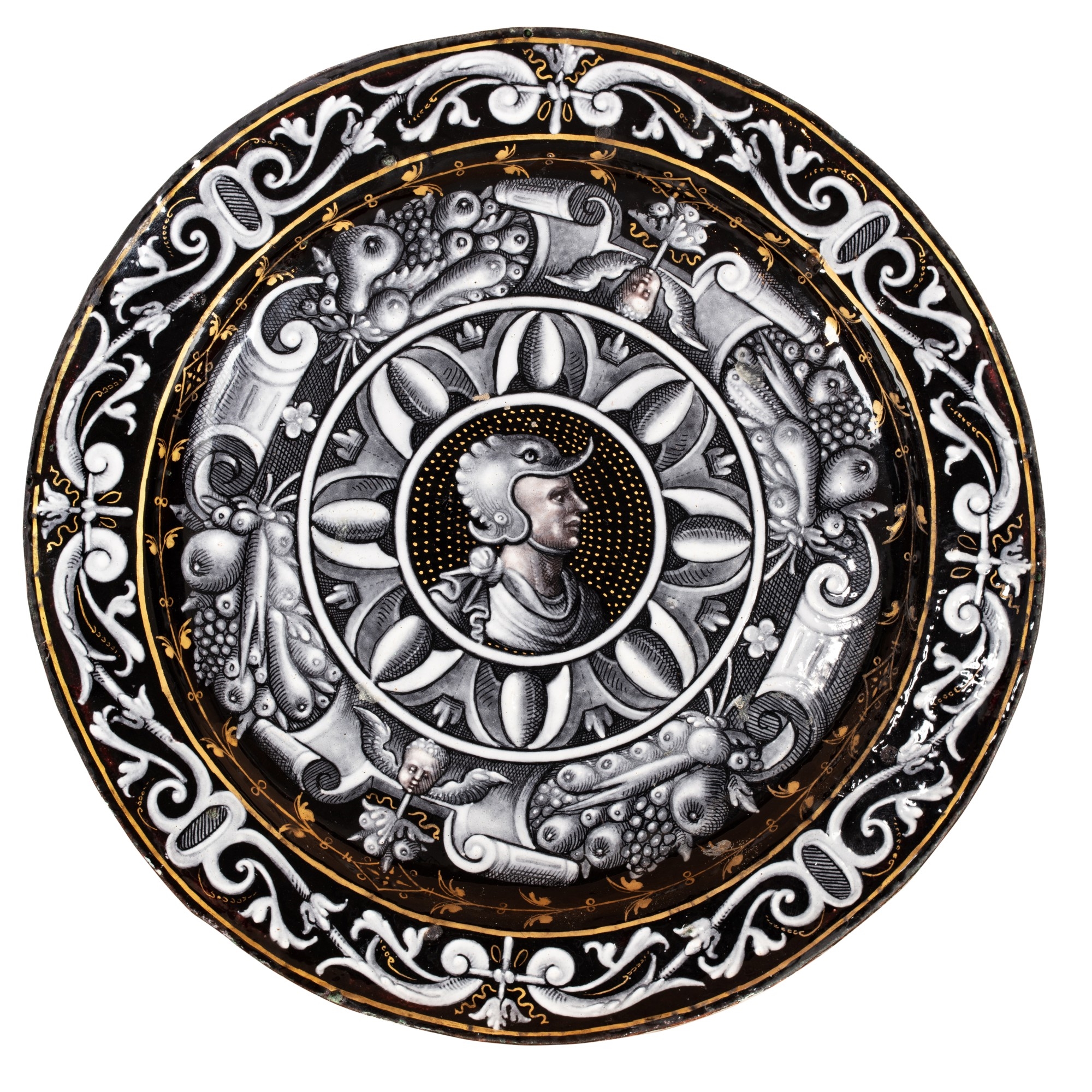 Pierre Reymond | A pair of Limoges grisaille painted enamel plates with ...