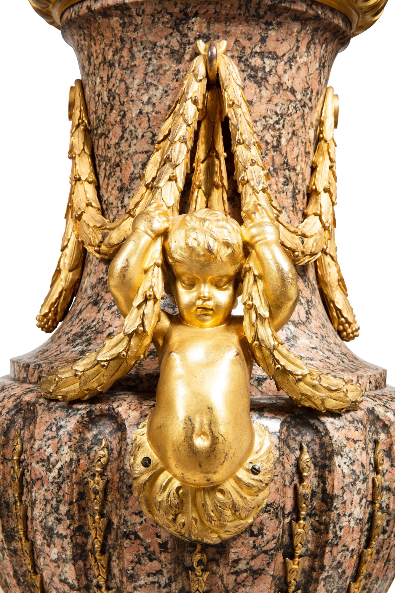 Jean-Louis Prieur | A pair of monumental vases on columns, late 18th ...