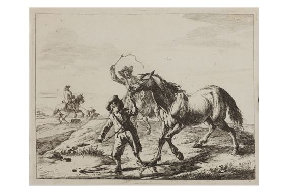 Dirck Stoop | A Boy talking a Horse to Drink (1651) | MutualArt