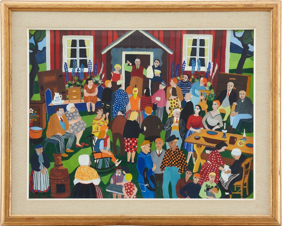 Stina Sunesson | Gårdsauktion. (1957) | MutualArt