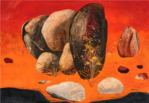 Peter McIntyre | Red Earth and Rocks | MutualArt