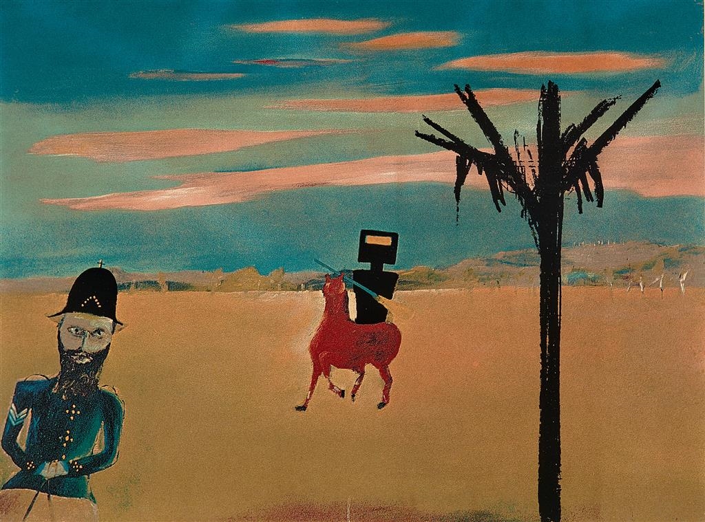 Sidney Nolan | The Encounter - Ned Kelly II | MutualArt