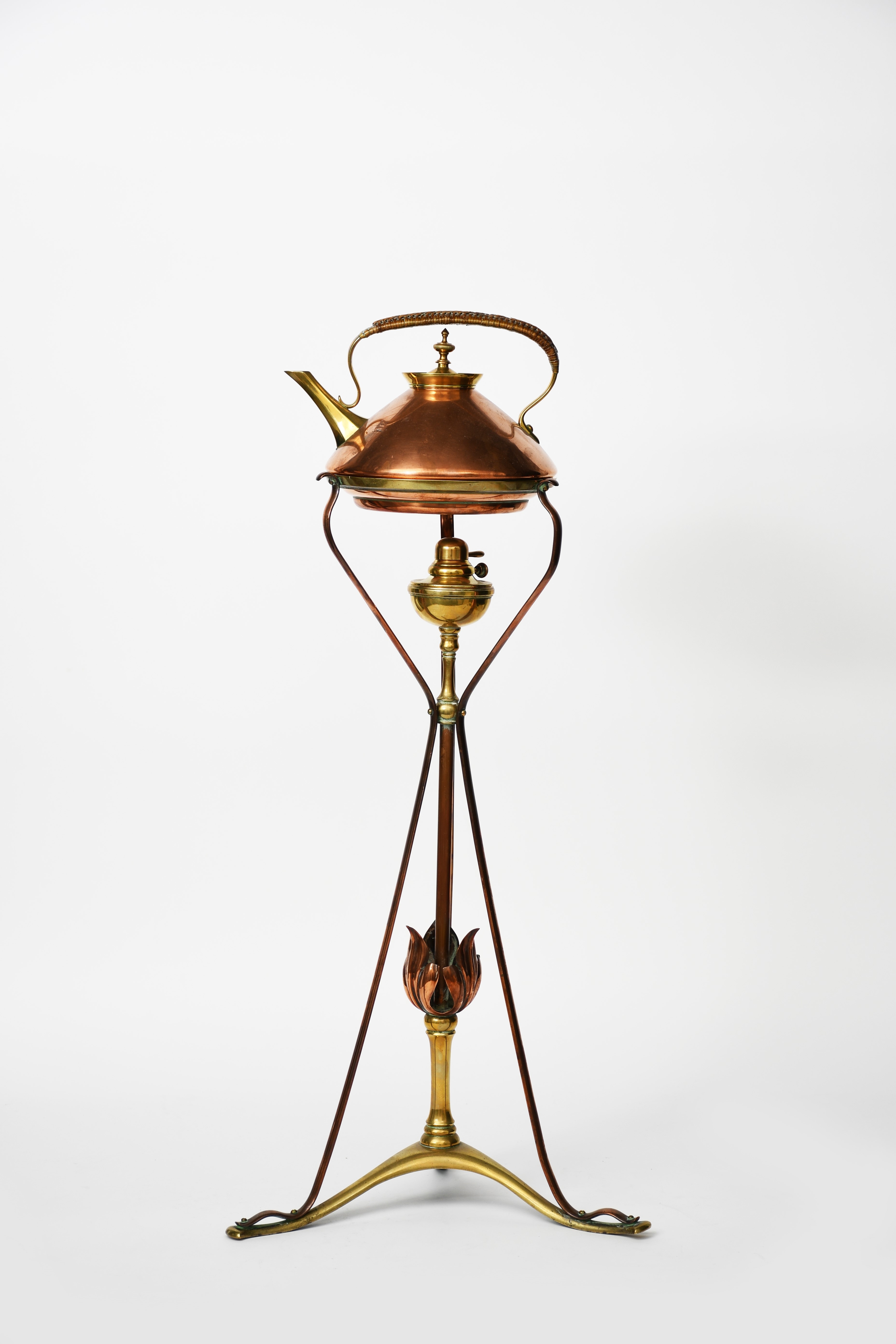 W.A.S. Benson | A WAS Benson copper and brass inkwell | MutualArt