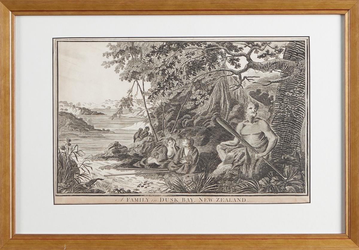 William Hodges | A Family in Dusk Bay., New Zealand by William Hodges (1794) | MutualArt