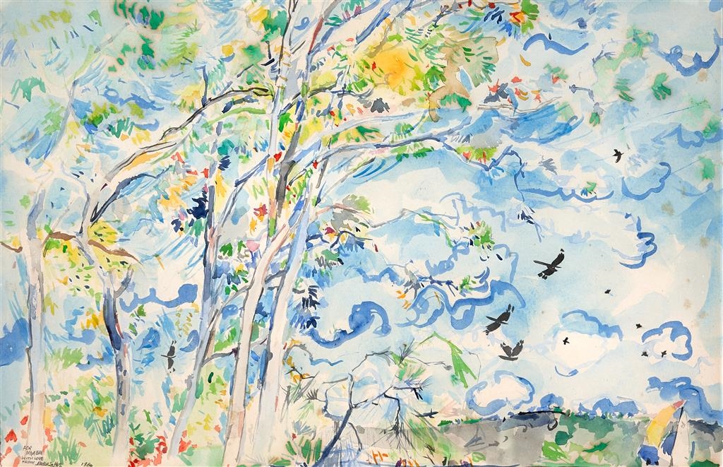 Philip Sutton | View of Trees at Taylor's Point (1980) | MutualArt