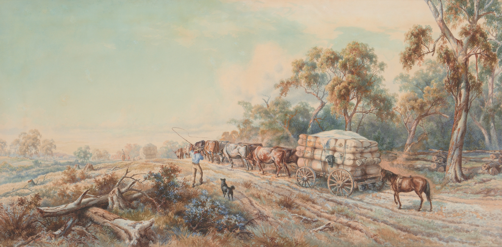 James Alfred Turner | Bullock Team (1891) | MutualArt