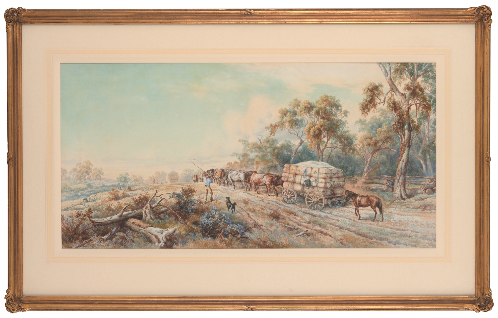 James Alfred Turner | Bullock Team (1891) | MutualArt