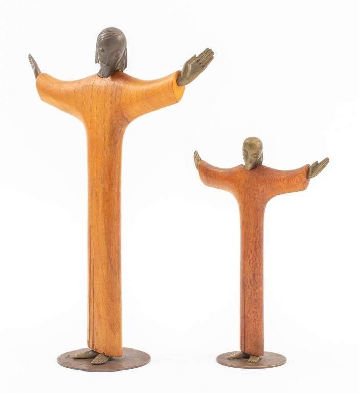 Karl Hagenauer | Karl Hagenauer Wood & Bronze Jesus Sculptures, 2 ...