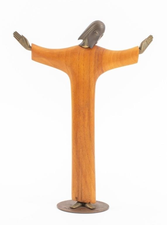 Karl Hagenauer | Karl Hagenauer Wood & Bronze Jesus Sculptures, 2 ...