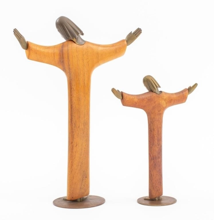 Karl Hagenauer | Karl Hagenauer Wood & Bronze Jesus Sculptures, 2 ...