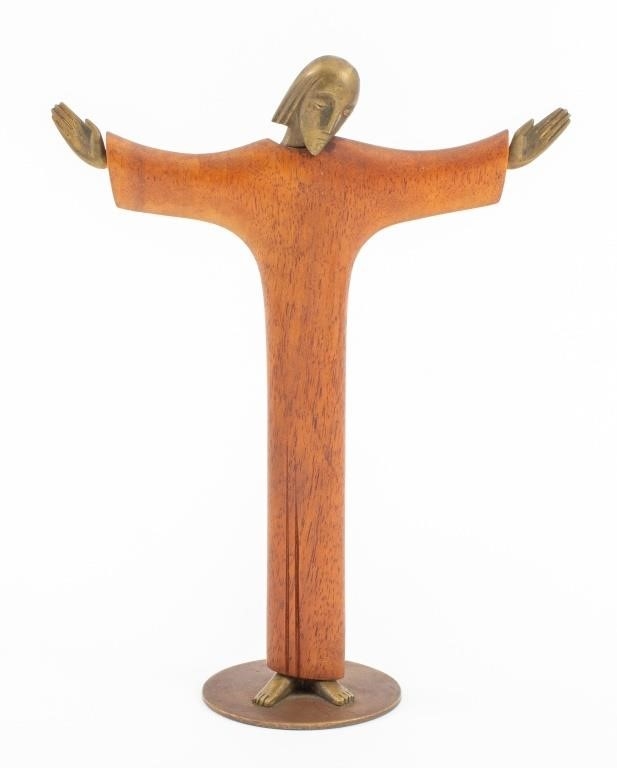 Karl Hagenauer | Karl Hagenauer Wood & Bronze Jesus Sculptures, 2 ...