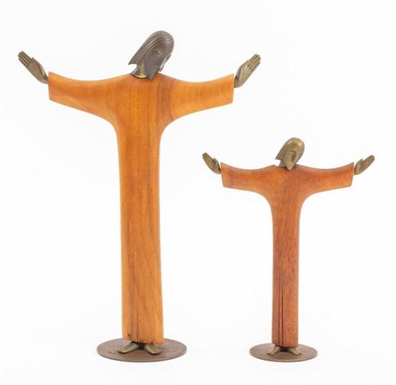 Karl Hagenauer | Karl Hagenauer Wood & Bronze Jesus Sculptures, 2 ...