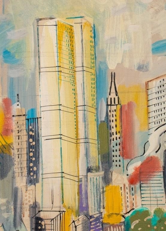 Charles Cobelle | Charles Cobelle New York City View Oil On Canvas ...