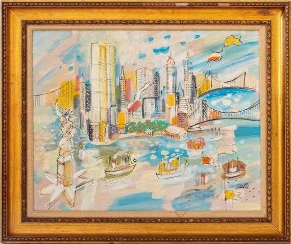 Charles Cobelle | Charles Cobelle New York City View Oil On Canvas ...