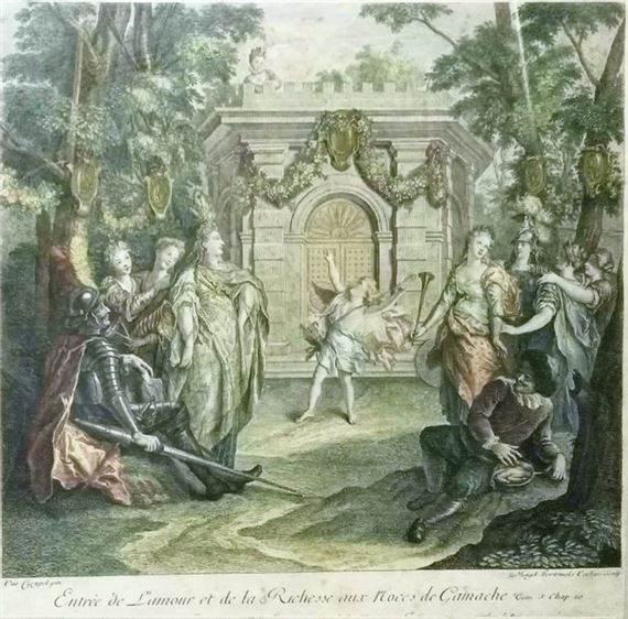 Charles-Antoine Coypel | Engraving in colors representing the ...