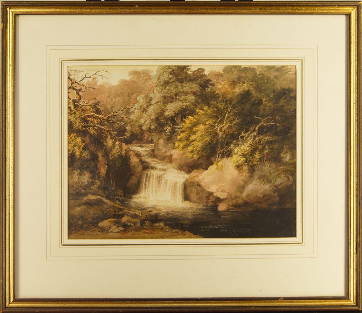 Joseph Barber | Landscape with a waterfall | MutualArt