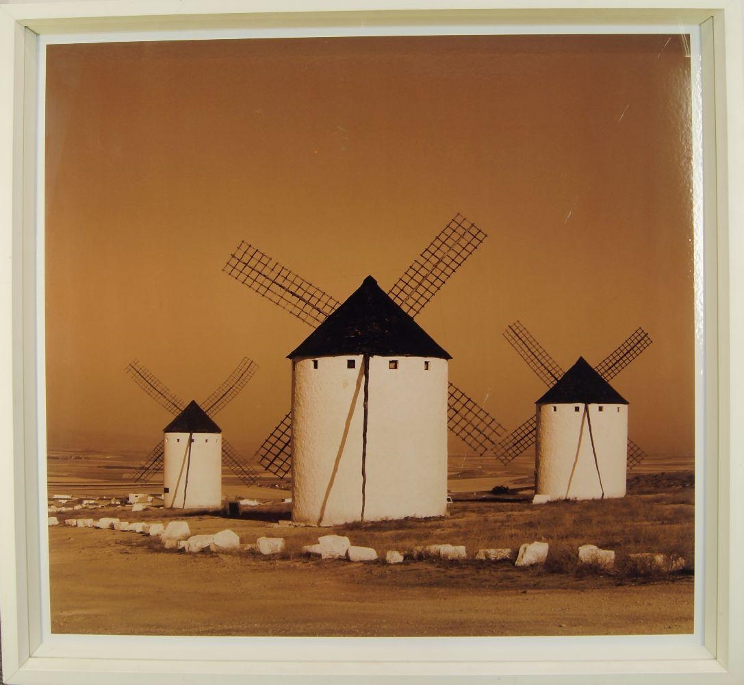 Charlie Waite | Three windmills in a landscape | MutualArt