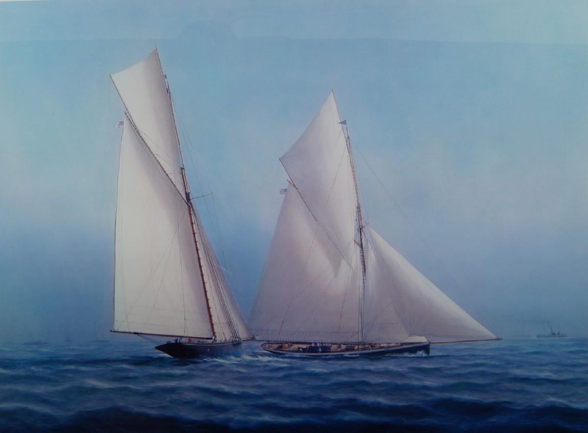 Tim Franklin Ross Thompson | The America's Cup: 1887 Volunteer defeats ...