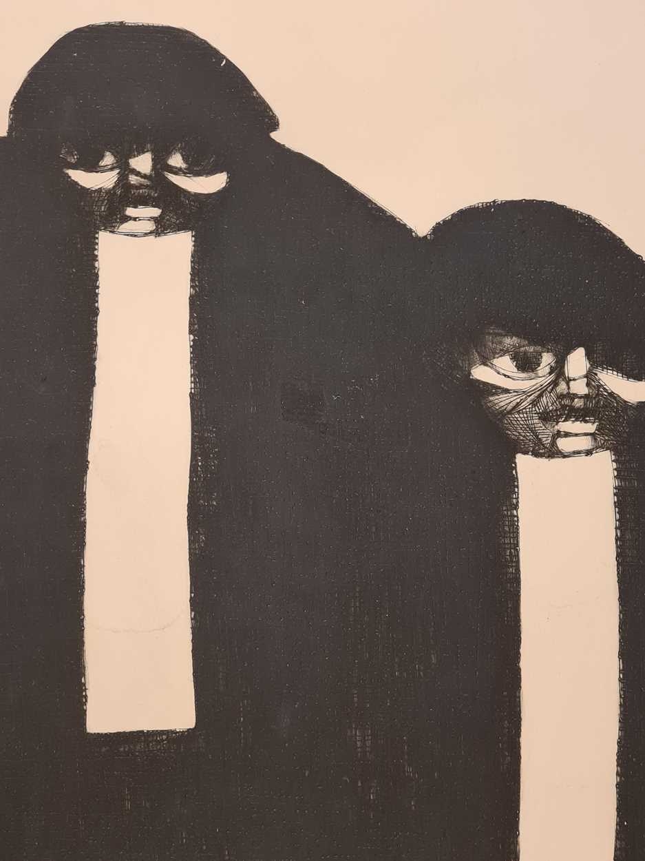 Anthony Currell | A pair of unframed drypoint etchings of miners ...