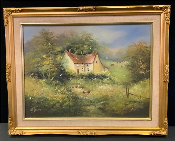 Les Parson | Cottage with Chickens | MutualArt