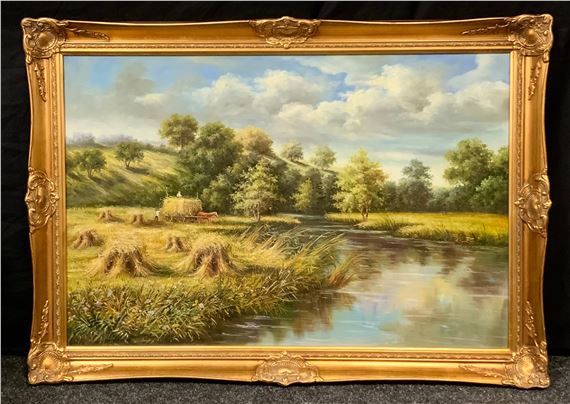 Frank Henry Mason | The Hay Cart | MutualArt