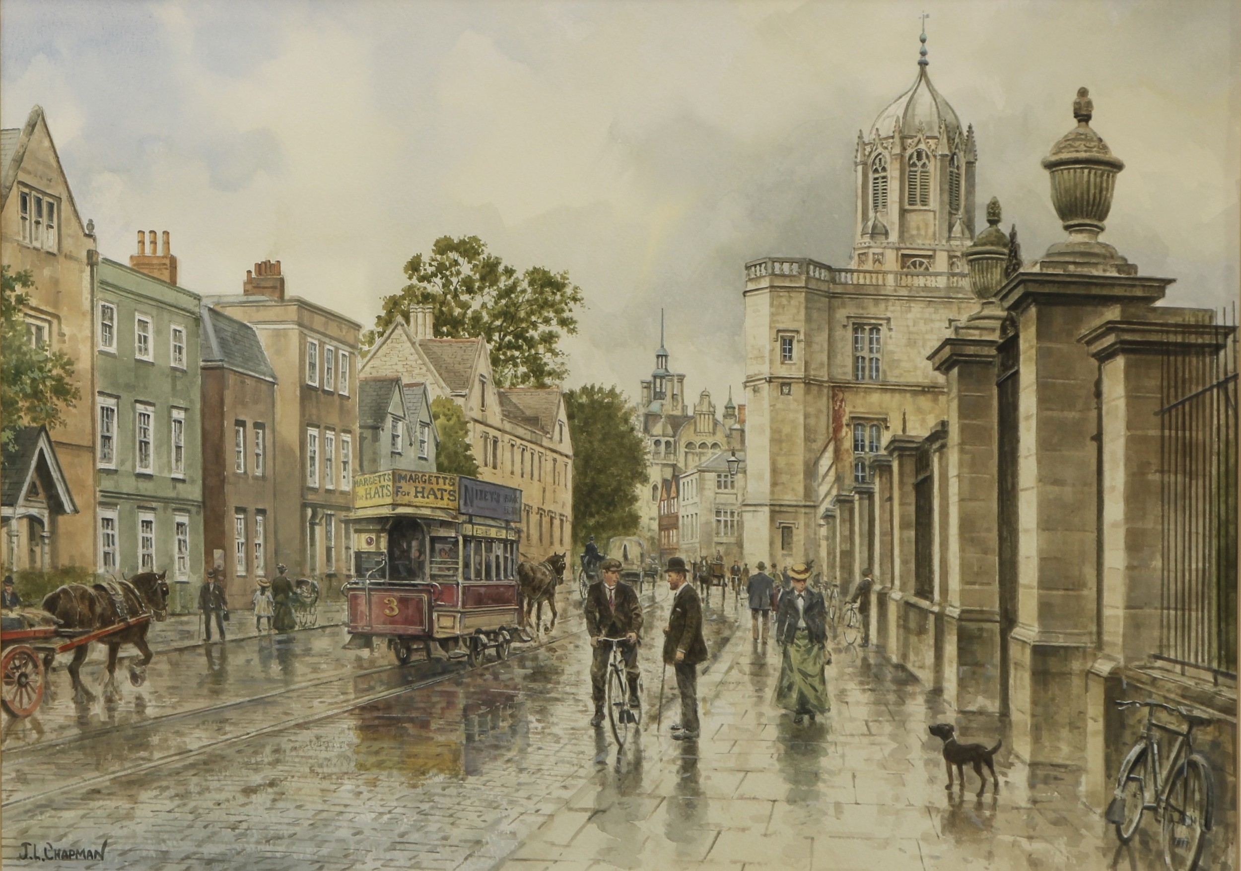 John L. Chapman | Oxford, with trams | MutualArt