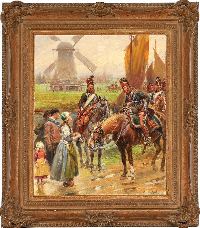 Alphonse Lalauze | Curious villagers greeting the soldiers (1931 ...