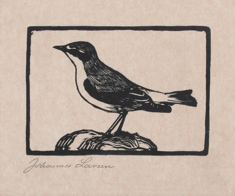 Johannes Larsen | A Northern Wheatear and a European Robin | MutualArt