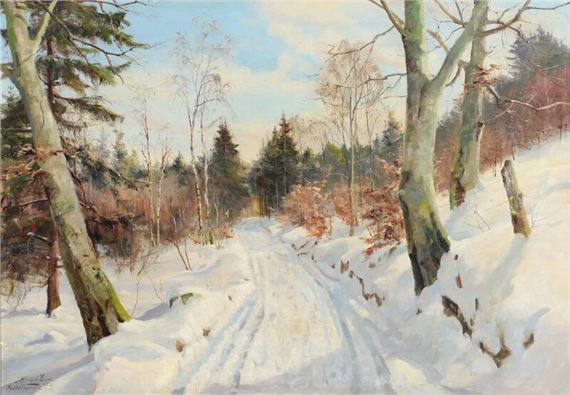 Harald Julius Niels Pryn | Winter landscape at Kobberholmen (1959 ...