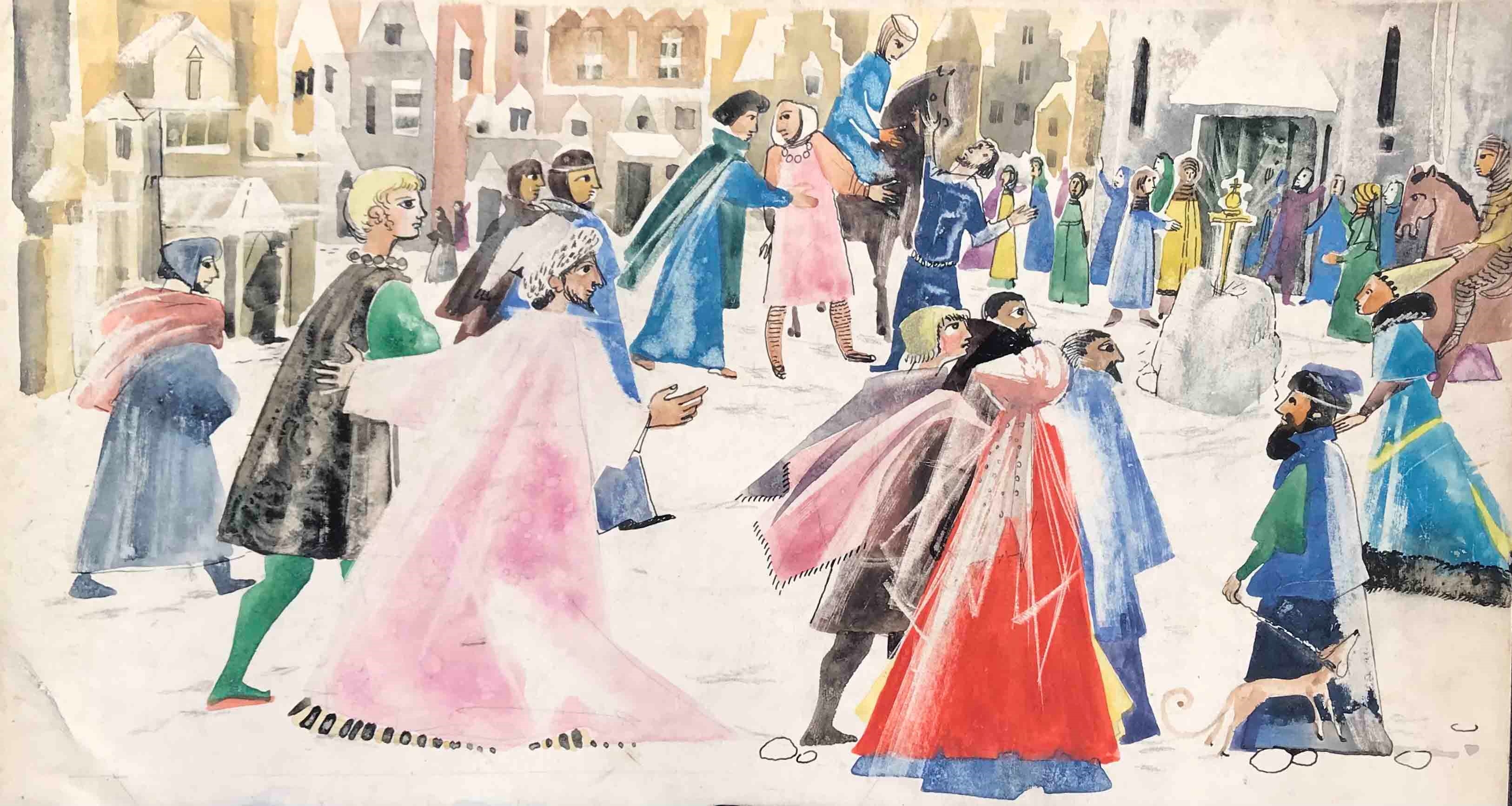 Luigi Filocamo | Illustrazione per La spada nella roccia | MutualArt