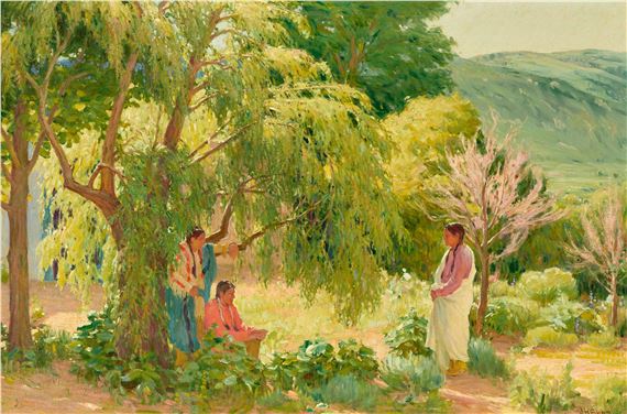 Joseph Henry Sharp | Spring Hunting Talk | MutualArt