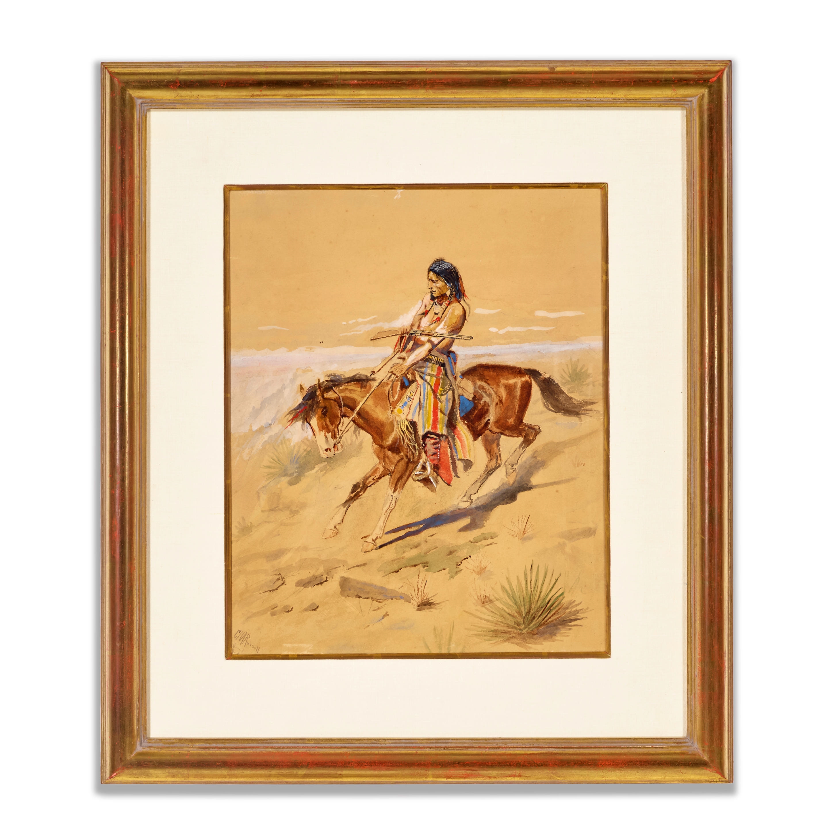 Charles Marion Russell | Native American figure on a horse | MutualArt