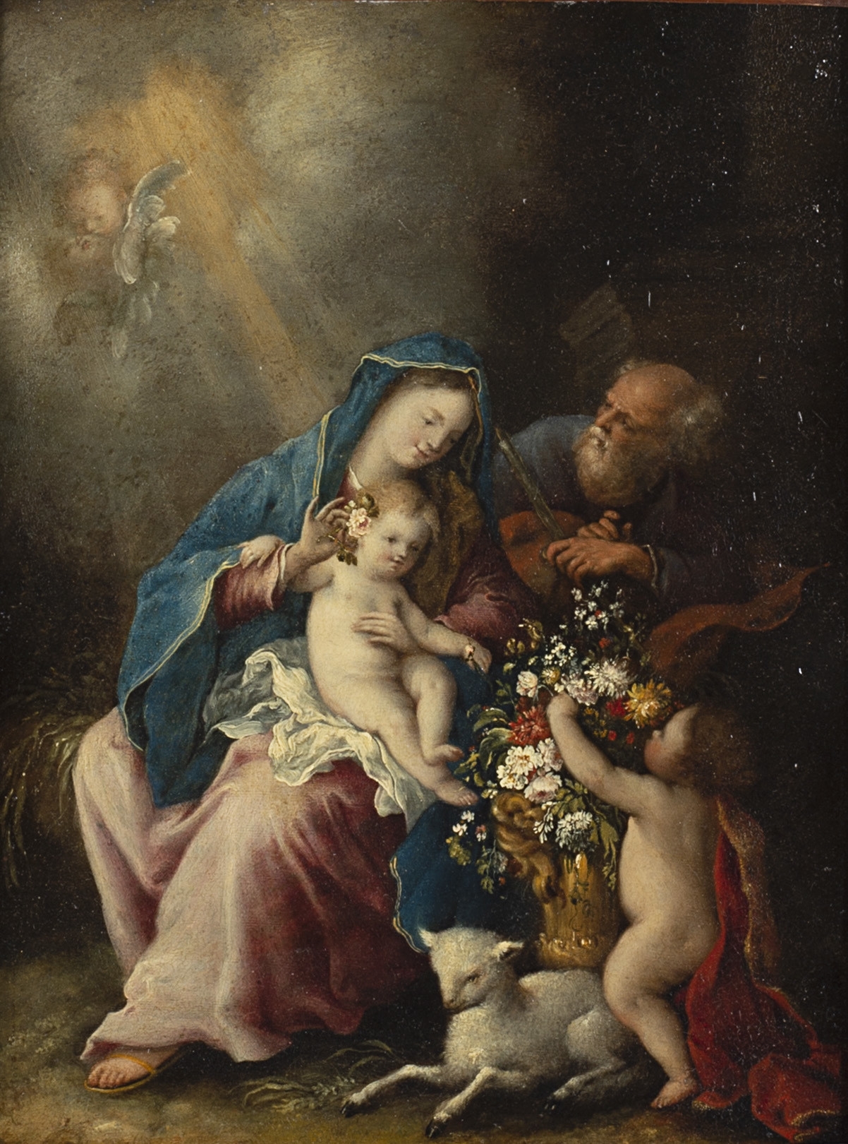 Bartolomeo‏ Guidobono | Holy Family with Saint John | MutualArt