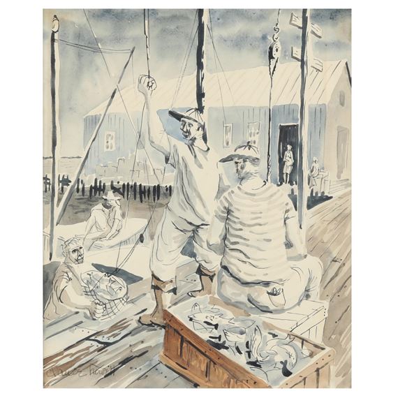 Claude Howell | Mullet Fishermen (1952) | MutualArt