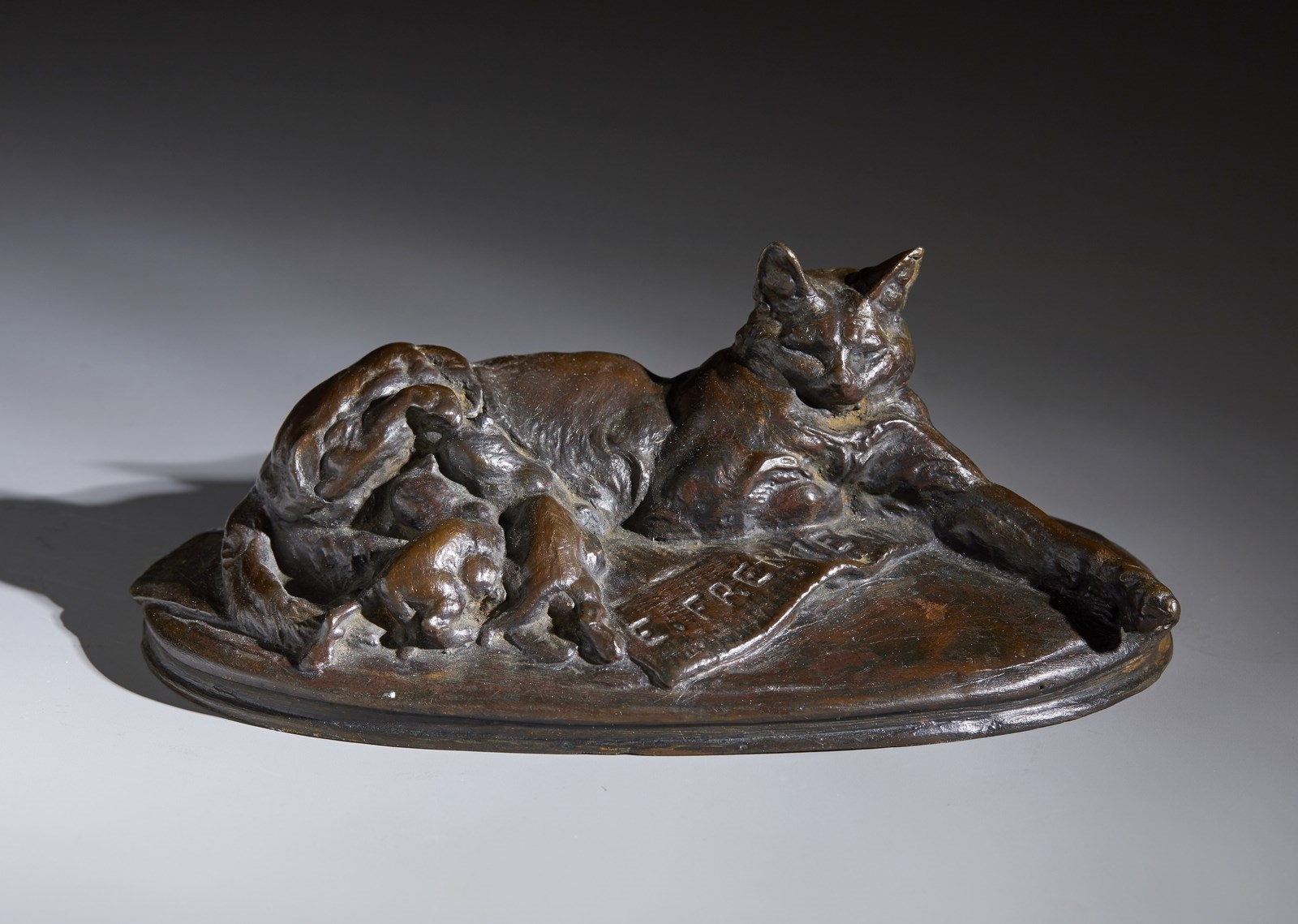 Emmanuel Frémiet | The cat with her kittens | MutualArt