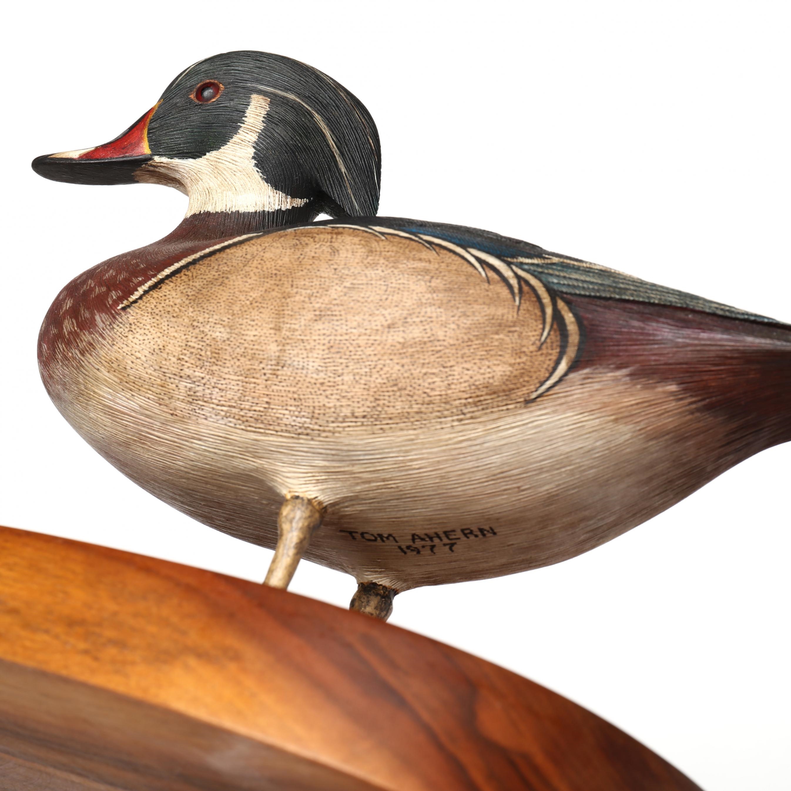 Tom Ahern | Miniature Wood Duck Carving (1977) | MutualArt