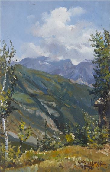 Giovanni Maria Mossa | Mountain landscape (1936) | MutualArt