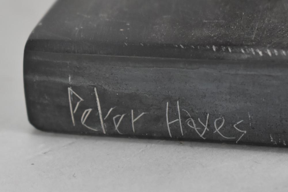 Peter Hayes | a raku bow with fractured smoky surface and jade green ...