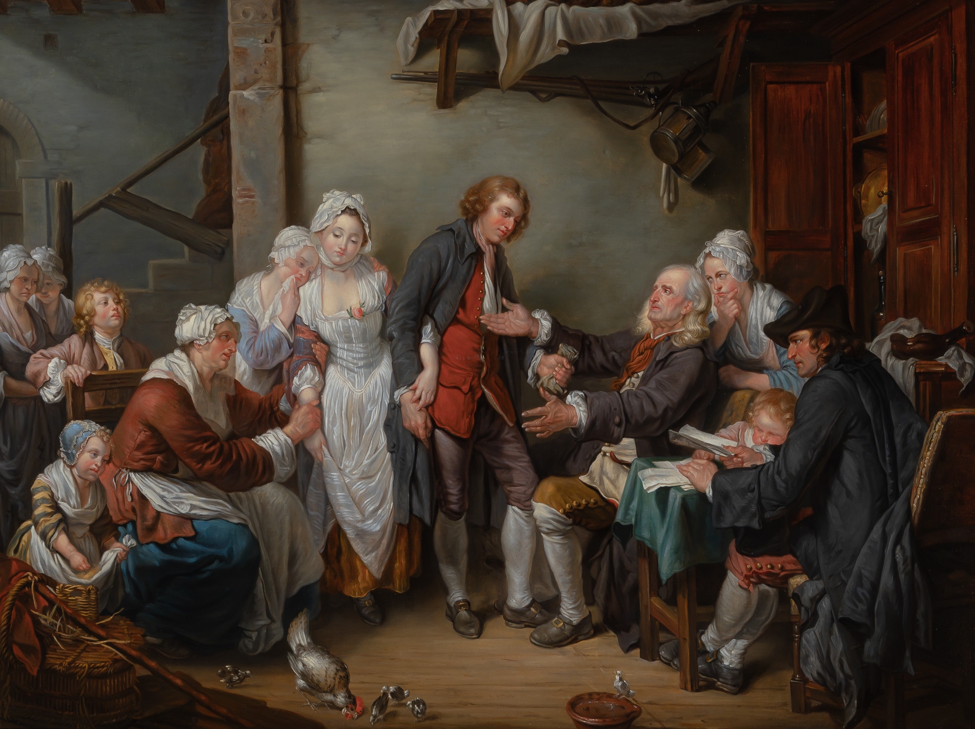 Jean-Baptiste Greuze | The Village Bride (L'Accordée de Village ...