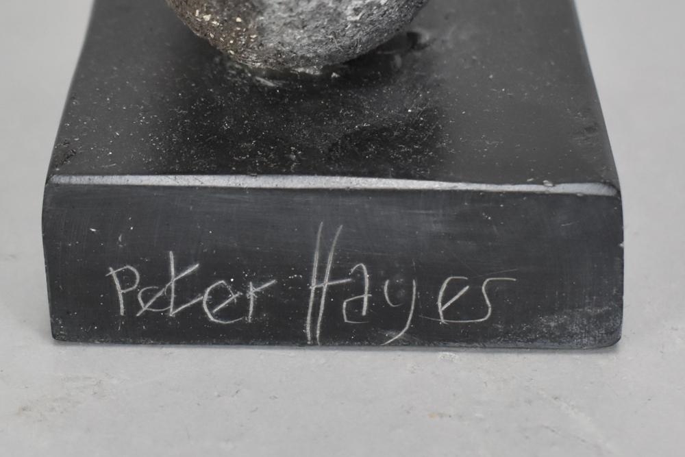 Peter Hayes | a stoneware sculpture of a female head mounted on slate ...
