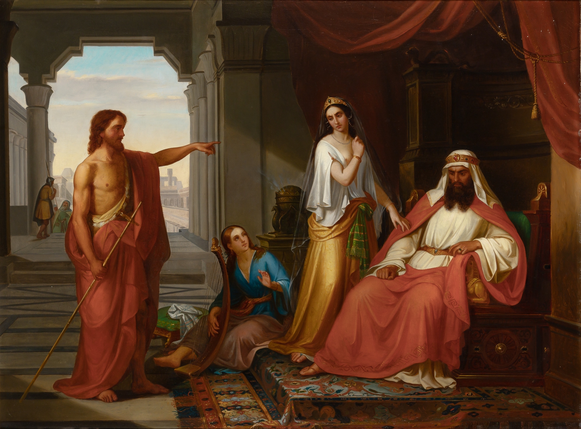 European School, 19th Century | John the Baptist before King Herod ...