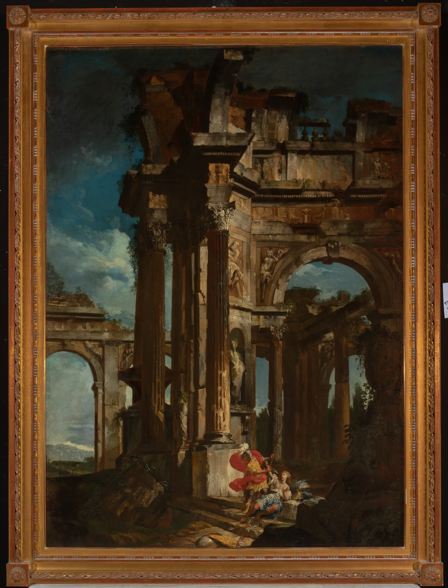 Giovanni Paolo Pannini | Antique Figures among Ruins (Achilles and ...