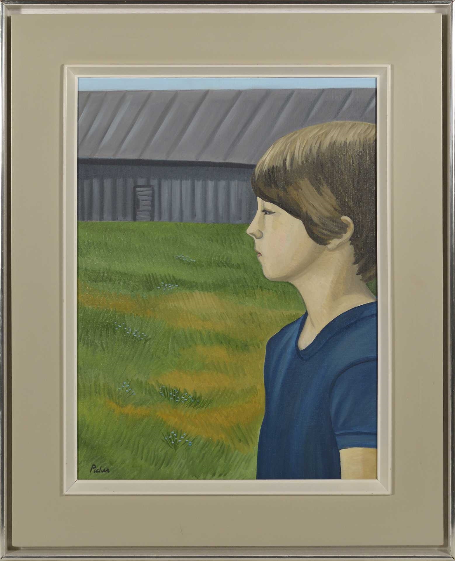 Claude Picher | Pascal devant la grange | MutualArt