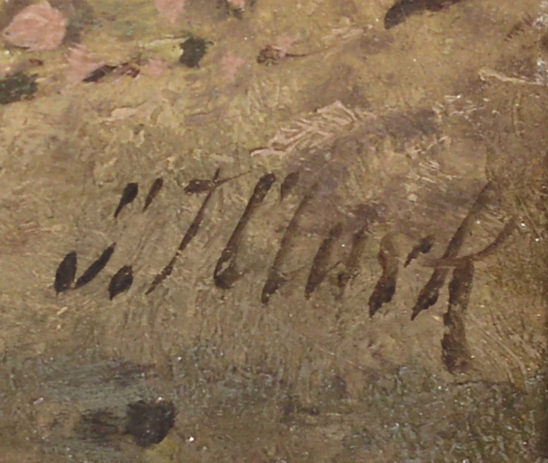 Octavius T. Clark | Basse-cour avec vaches | MutualArt