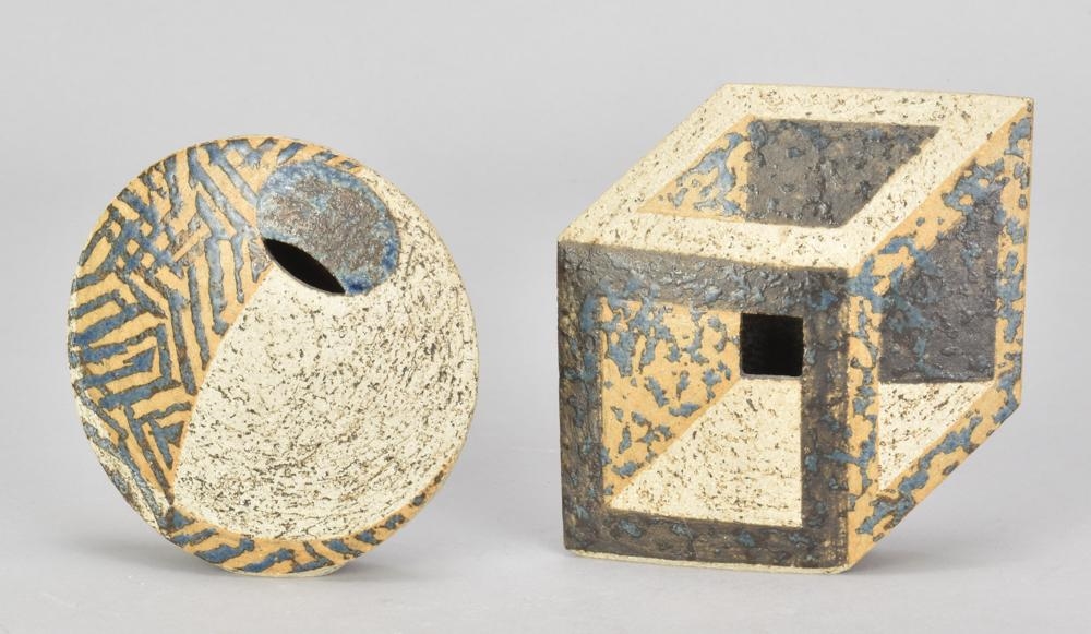 Ben Arnup | a small stoneware trompe l'oeil angular form | MutualArt