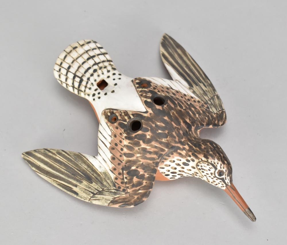 Neil Ions | a slip decorated earthenware ocarina in the shape of a ...